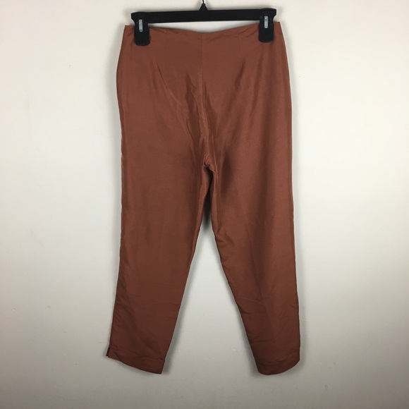 Vintage | Pants & Jumpsuits | Vintage Rust Silk High Waisted Trouser ...